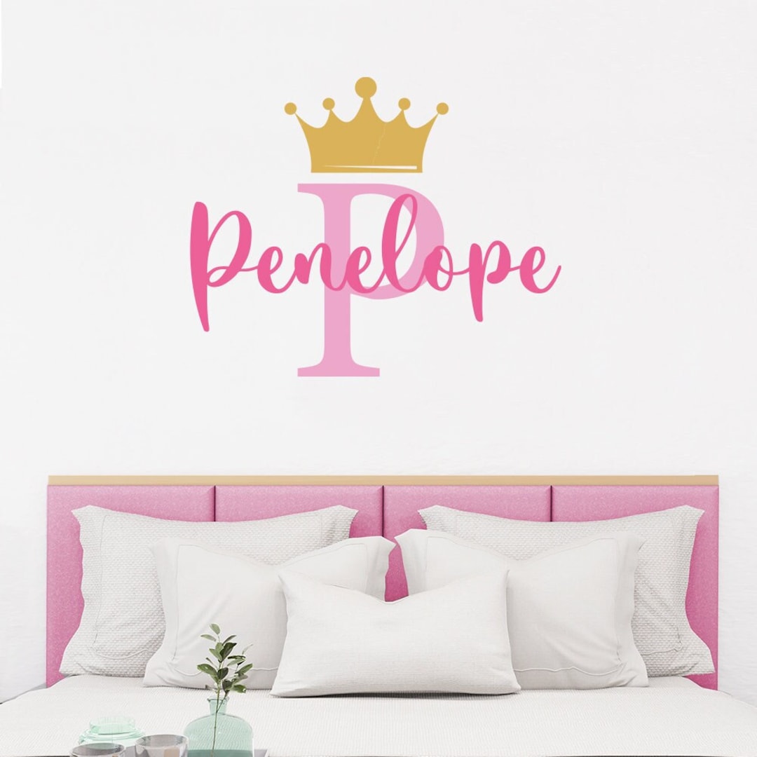 Personalized Princess Name Wall Decal - Custom Name Princess Wall ...