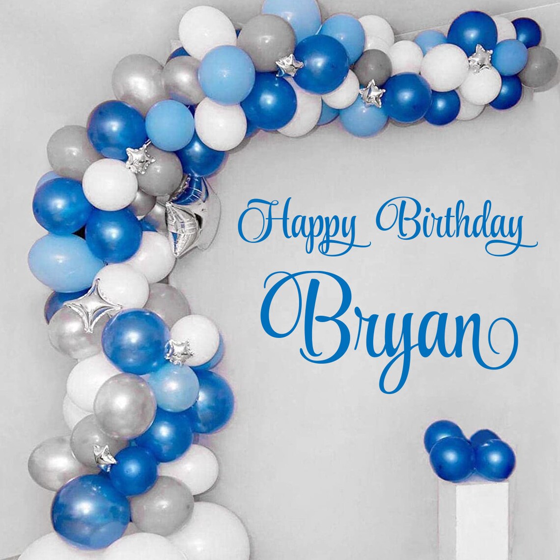 Personalized Happy Birthday Name Wall Decal, Happy Birthday Party ...