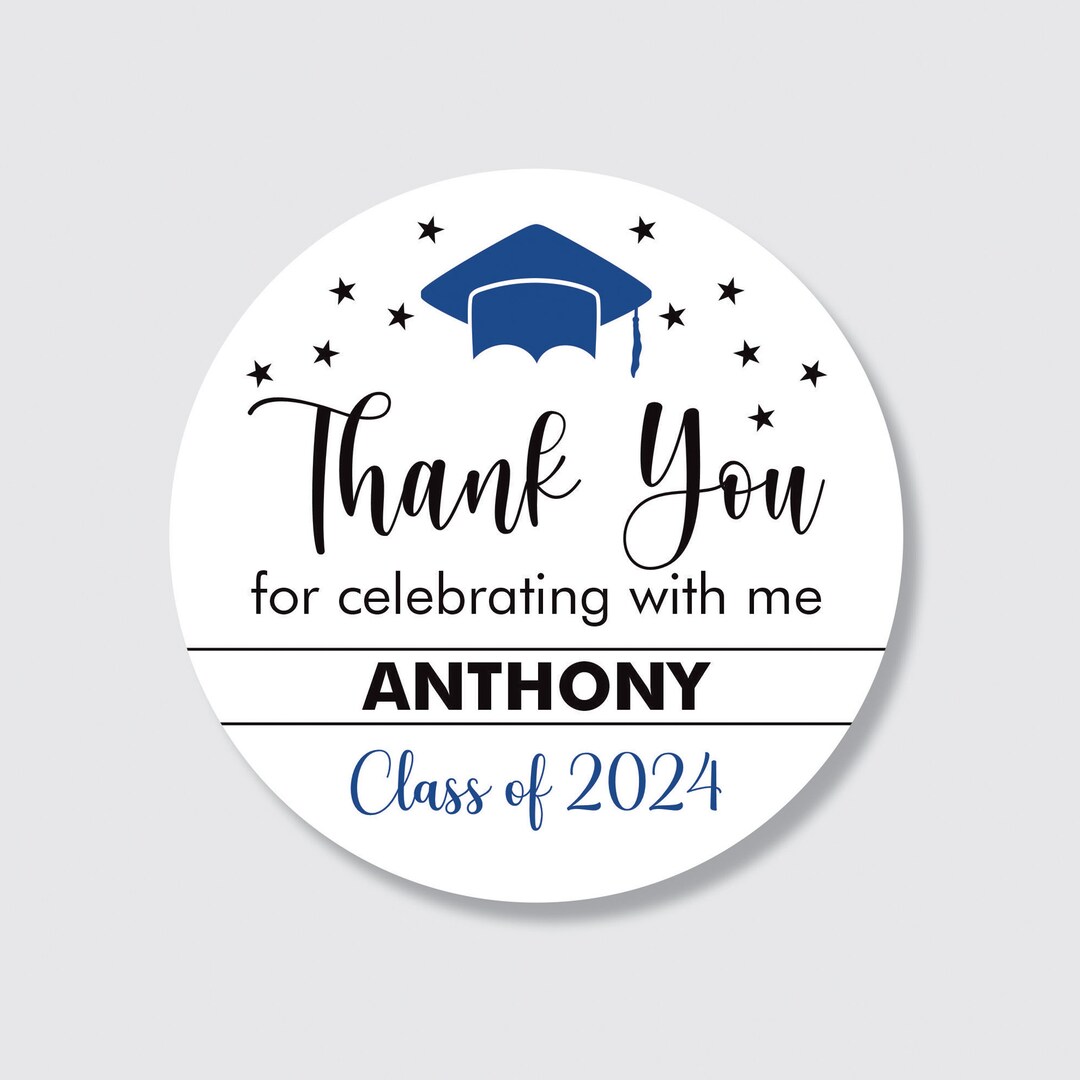 Personalized Graduation 2024 Stickers, Custom Class of 2024 Stickers ...