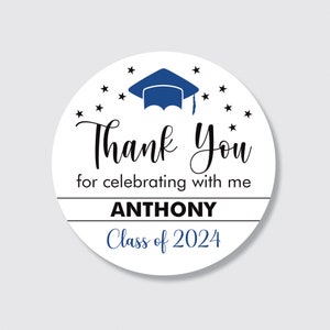 Personalized Graduation 2024 Stickers, Custom Class of 2024 Stickers ...
