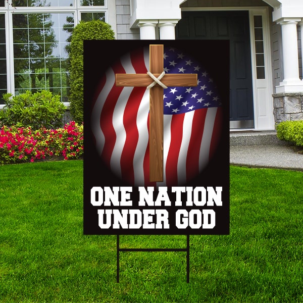One Nation Under God Sign - Etsy
