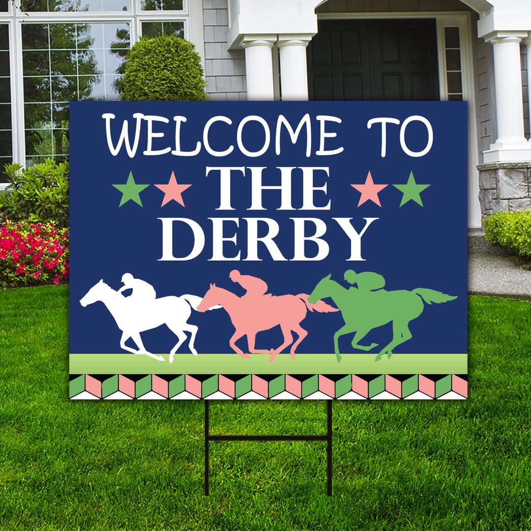 Kentucky Horse Racing Yard Sign - Horse Racing Derby Lawn Sign ...