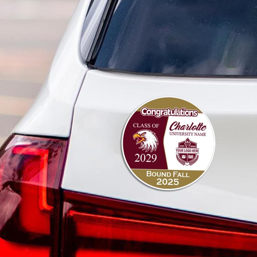 Personalized College Bound Future Car Magnet, College Logo Magnet ...