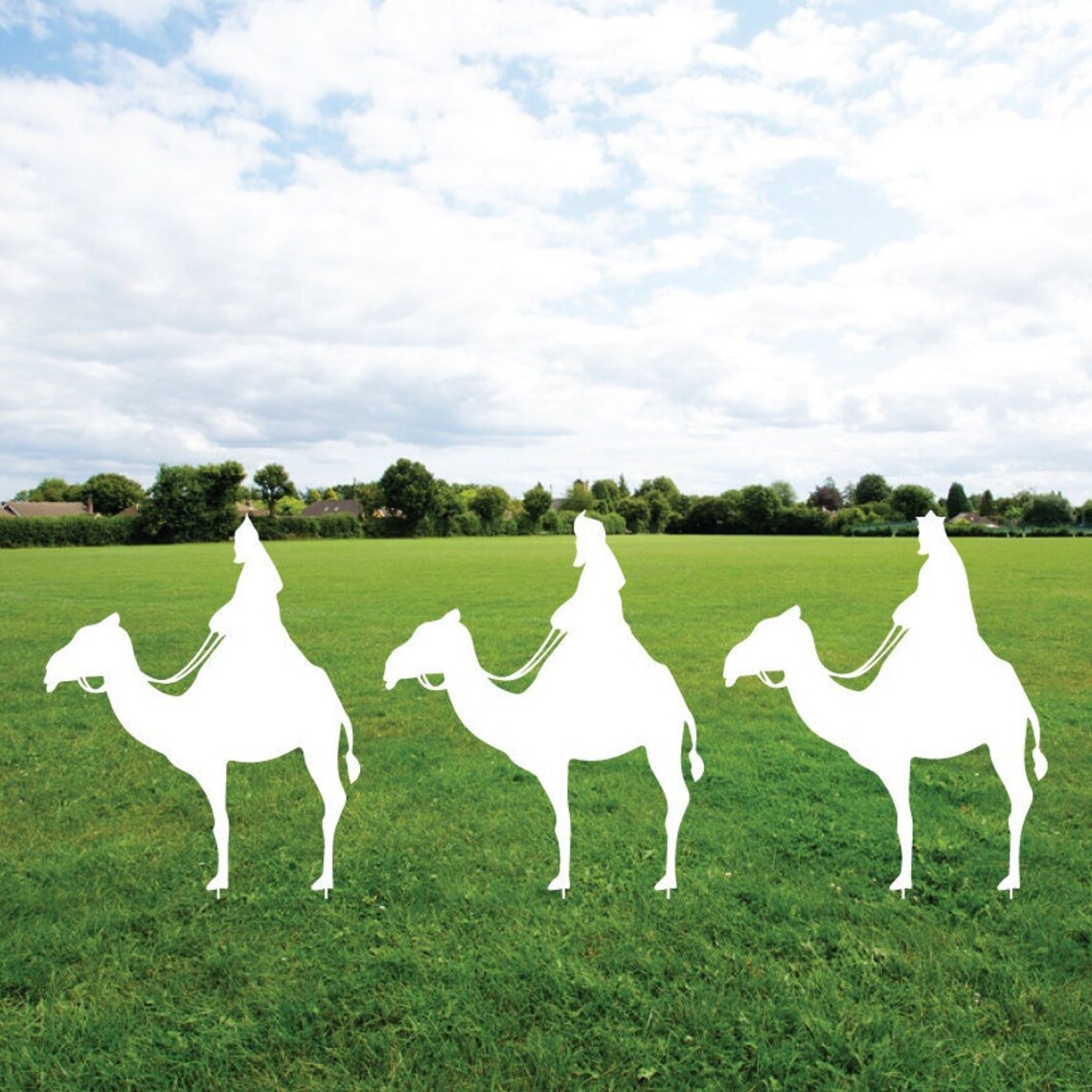 Holy Nativity - Three Kings Yard Sign Cutouts, Merry Christmas Yard ...