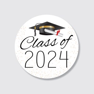 Personalized Graduation 2024 Stickers, Custom Class of 2024 Stickers ...
