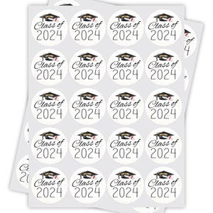 Personalized Graduation 2024 Stickers, Custom Class of 2024 Stickers ...