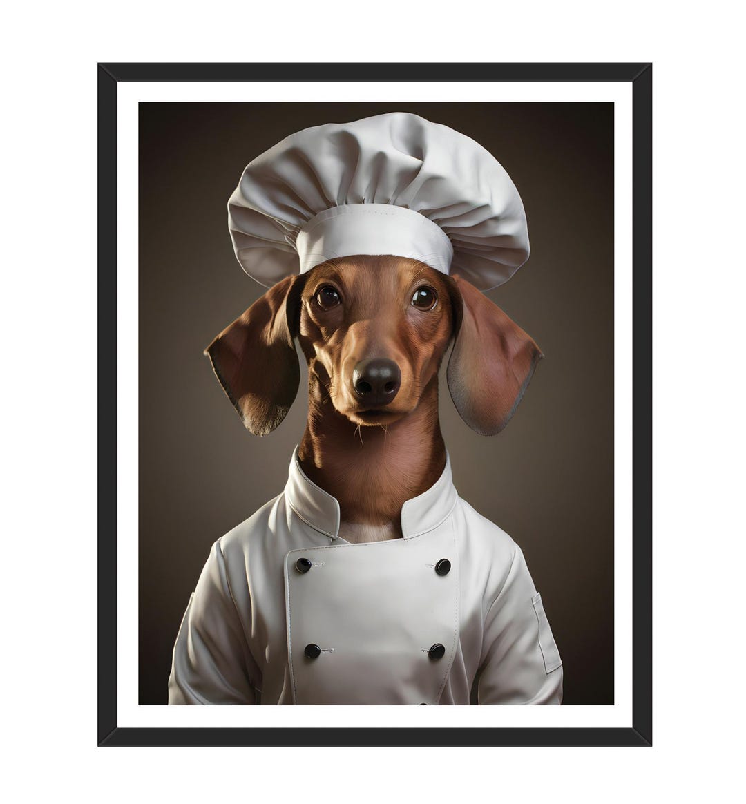 Personalized Chef Pet Portrait, Custom Dog or Cat Painting, Funny ...