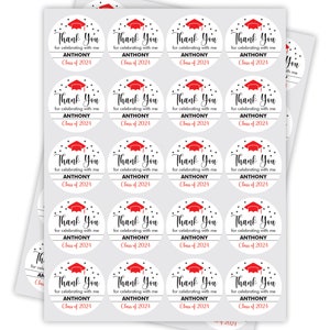 Personalized Graduation 2024 Stickers, Custom Class of 2024 Stickers ...