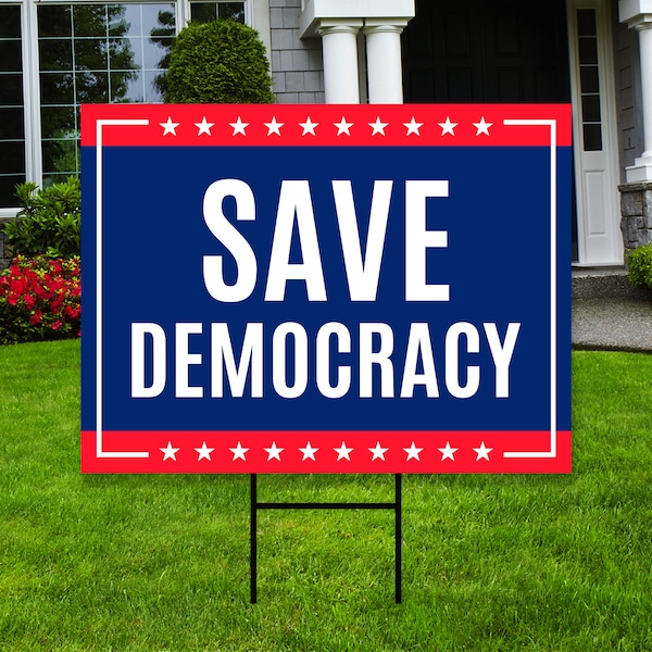 Democracy Sign - Etsy