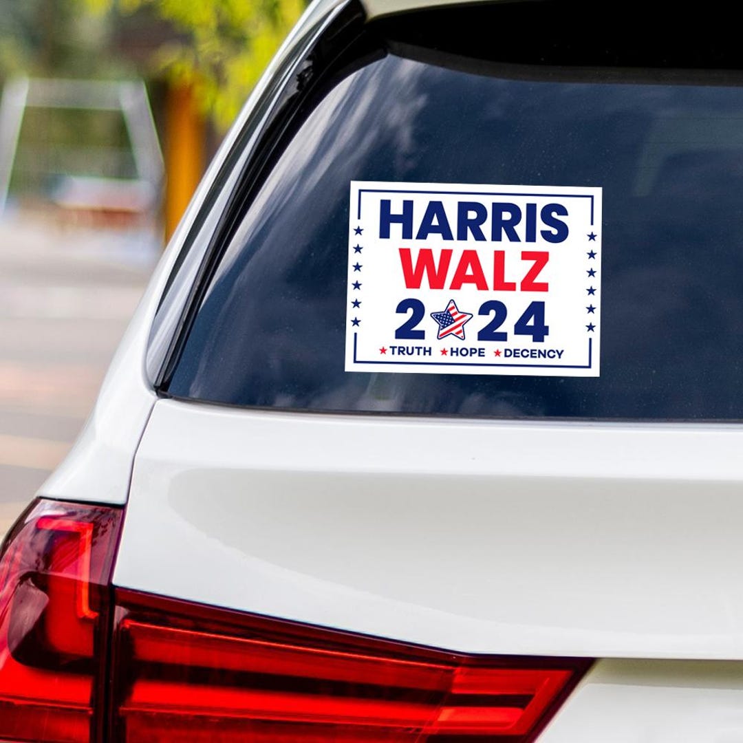 Harris Walz 2024 Sticker Vinyl Decal, Harris for President 2024 Vinyl ...
