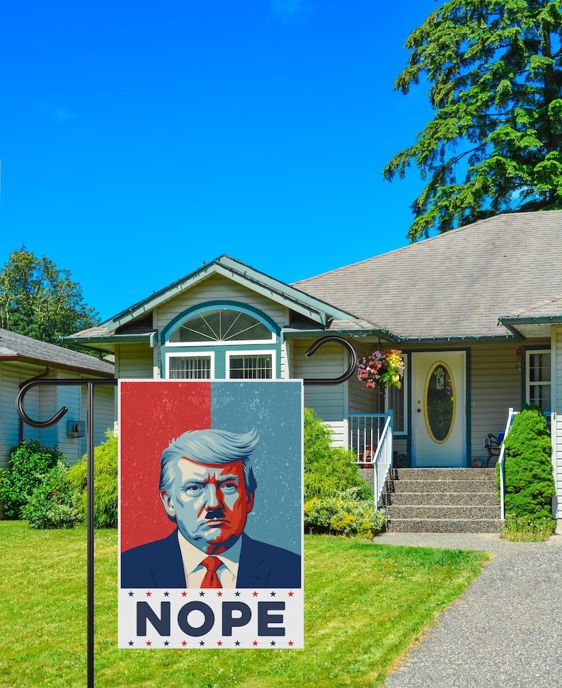 Resistance Nope to Fascism Garden Flag, 12x18 Inch Double Sided, Resist ...