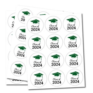 Personalized Graduation 2024 Stickers, Custom Class of 2024 Stickers ...