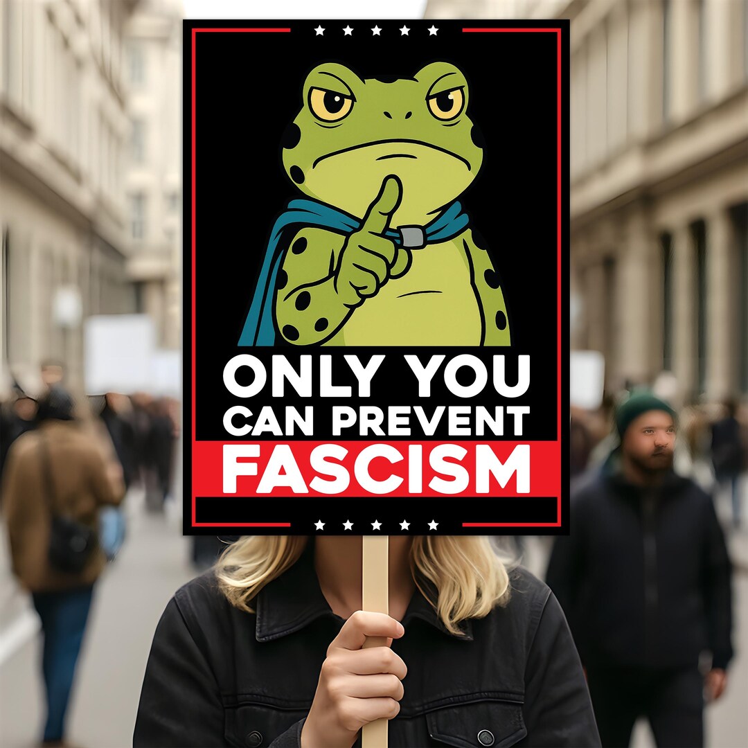 Portland Frog Anti-ice Protest Sign, Anti-trump, No Kings in America ...