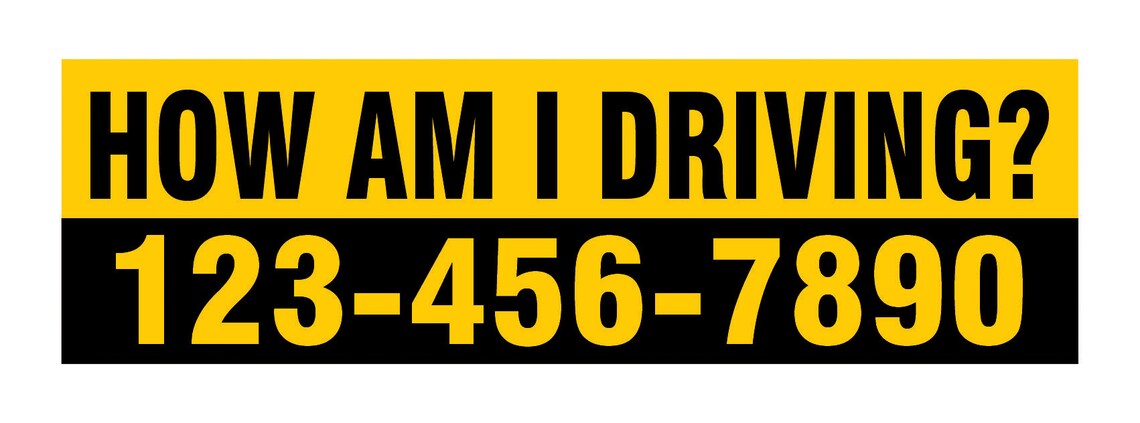 How Am I Driving? Sticker Vinyl Decal - Custom Phone Number Vinyl ...