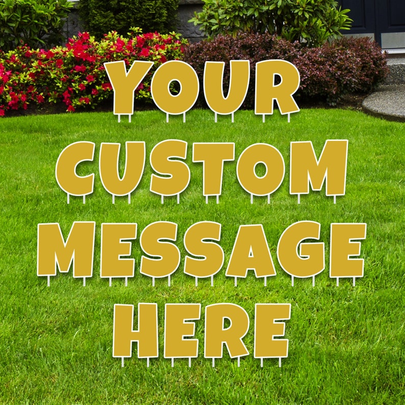 Custom Yard Sign Letters - Personalized Printed Yard Letters for ...