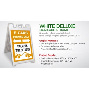 Custom Deluxe Signicade A-frame Sidewalk Sign - Personalized Portable ...