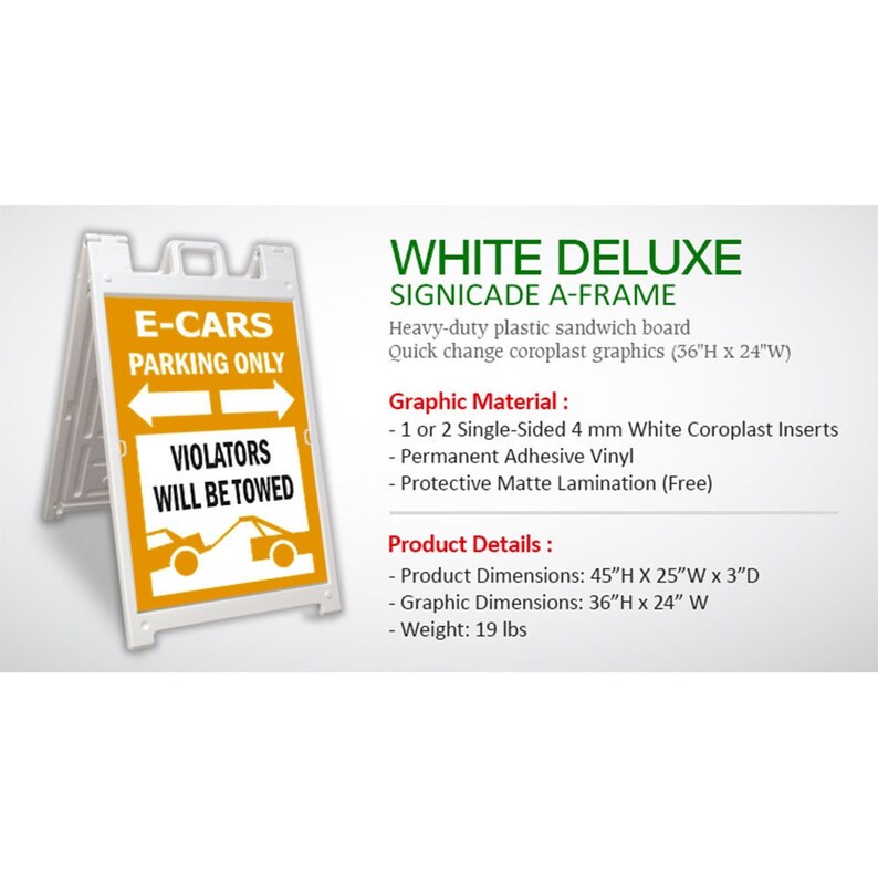 Custom Deluxe Signicade A-frame Sidewalk Sign Personalized - Etsy