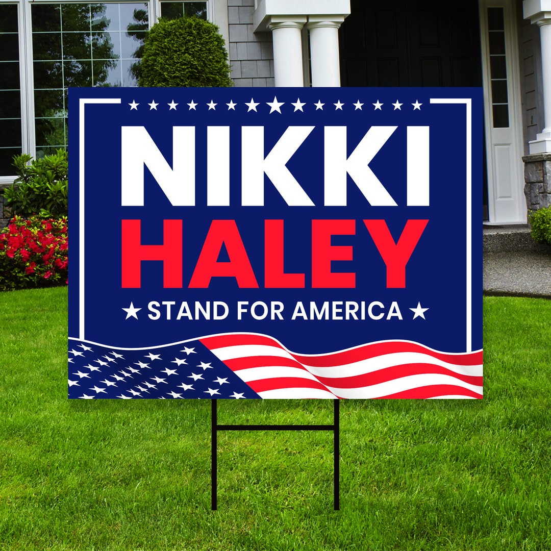 Nikki Haley 2024 Yard Sign Coroplast Nikki Haley for President 2024 ...