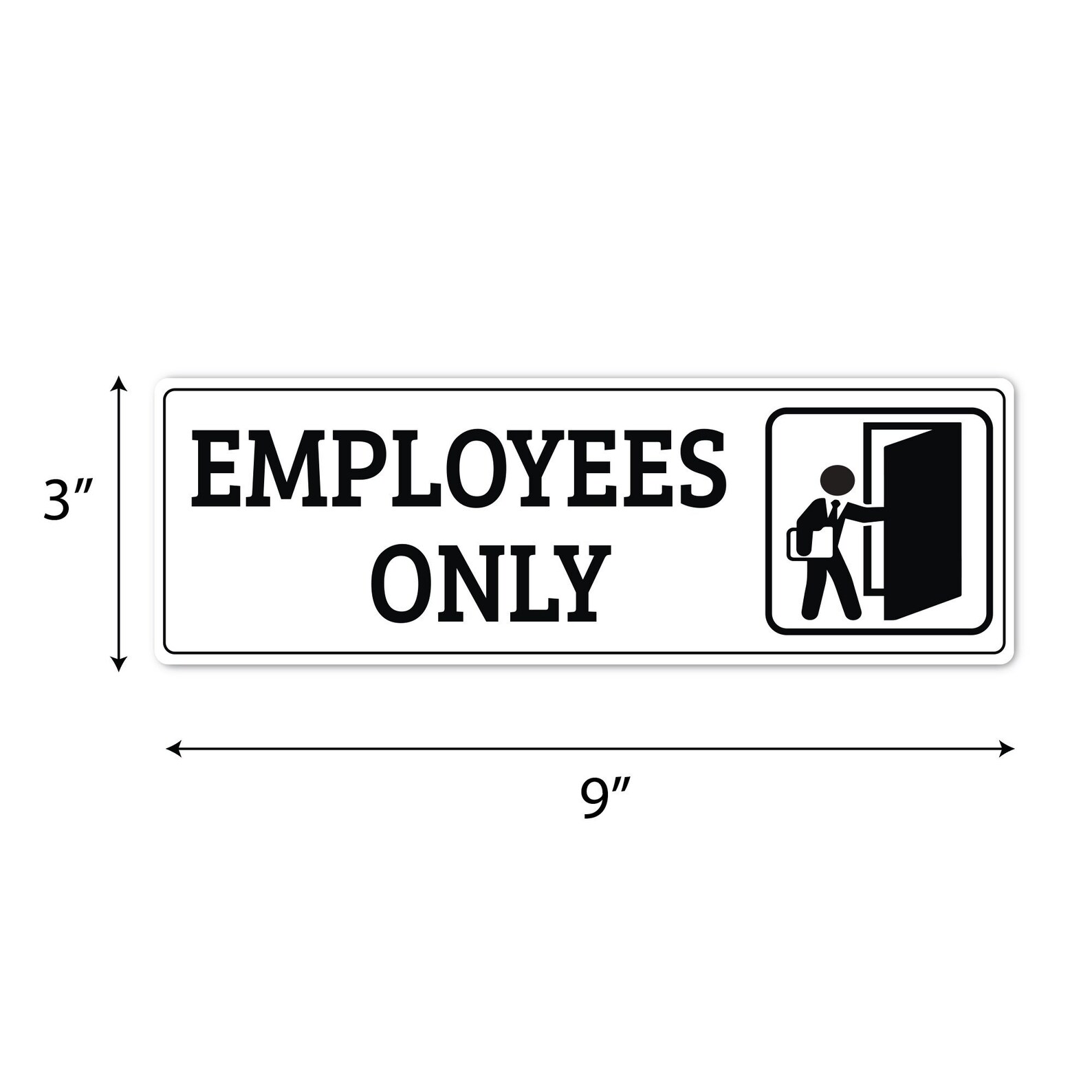 Employees Only Sign for Door or Wall 9 X 3 Easy | Etsy