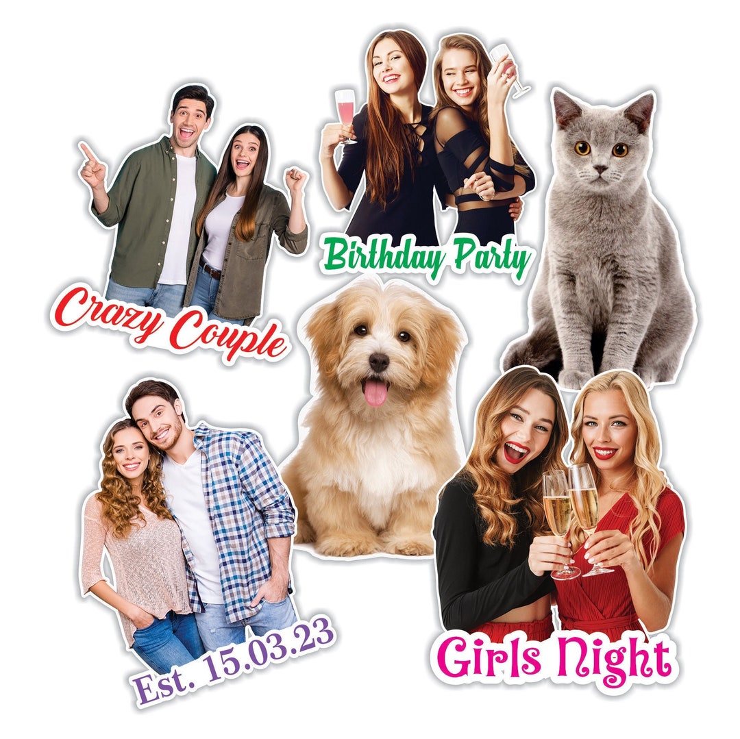 Custom Photo Stickers - Personalized Face Vinyl Stickers, Picture ...