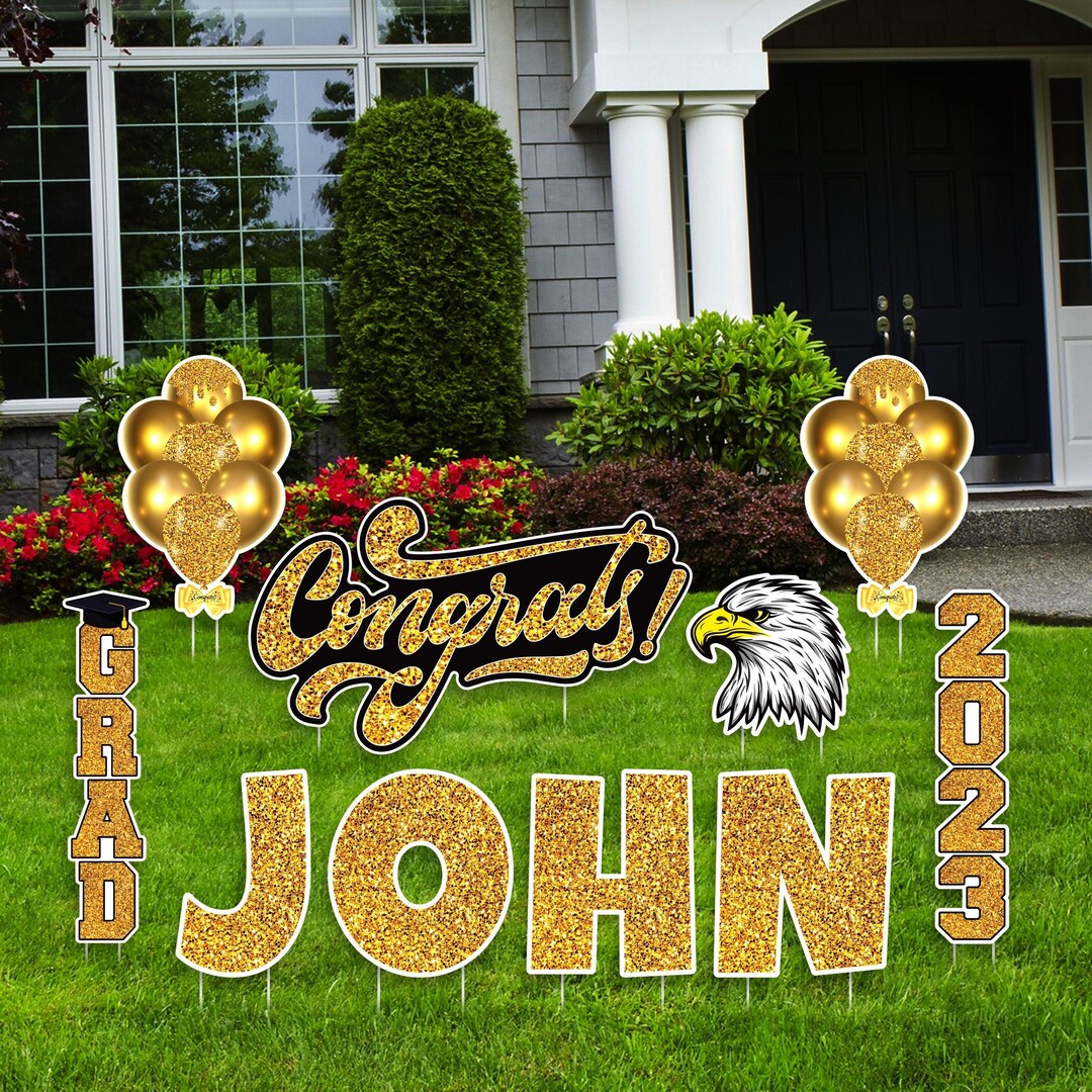 Personalized Graduation Yard Sign Letters 18 Custom - Etsy