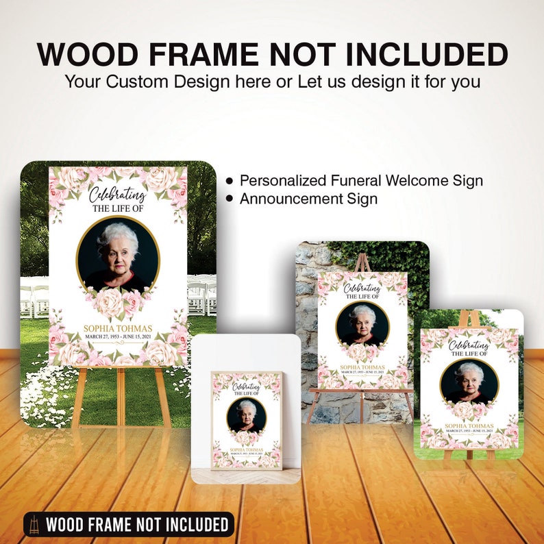 Custom Funeral Foam Board Poster Sign Funeral & Event Custom - Etsy