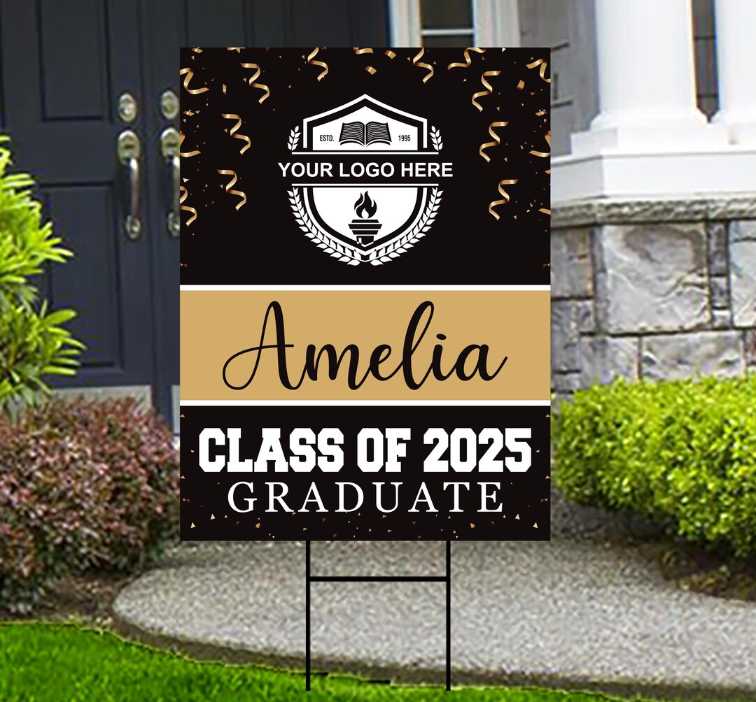 Personalized Graduation Senior Yard Sign 2025, Senior Grad Sign, Class ...