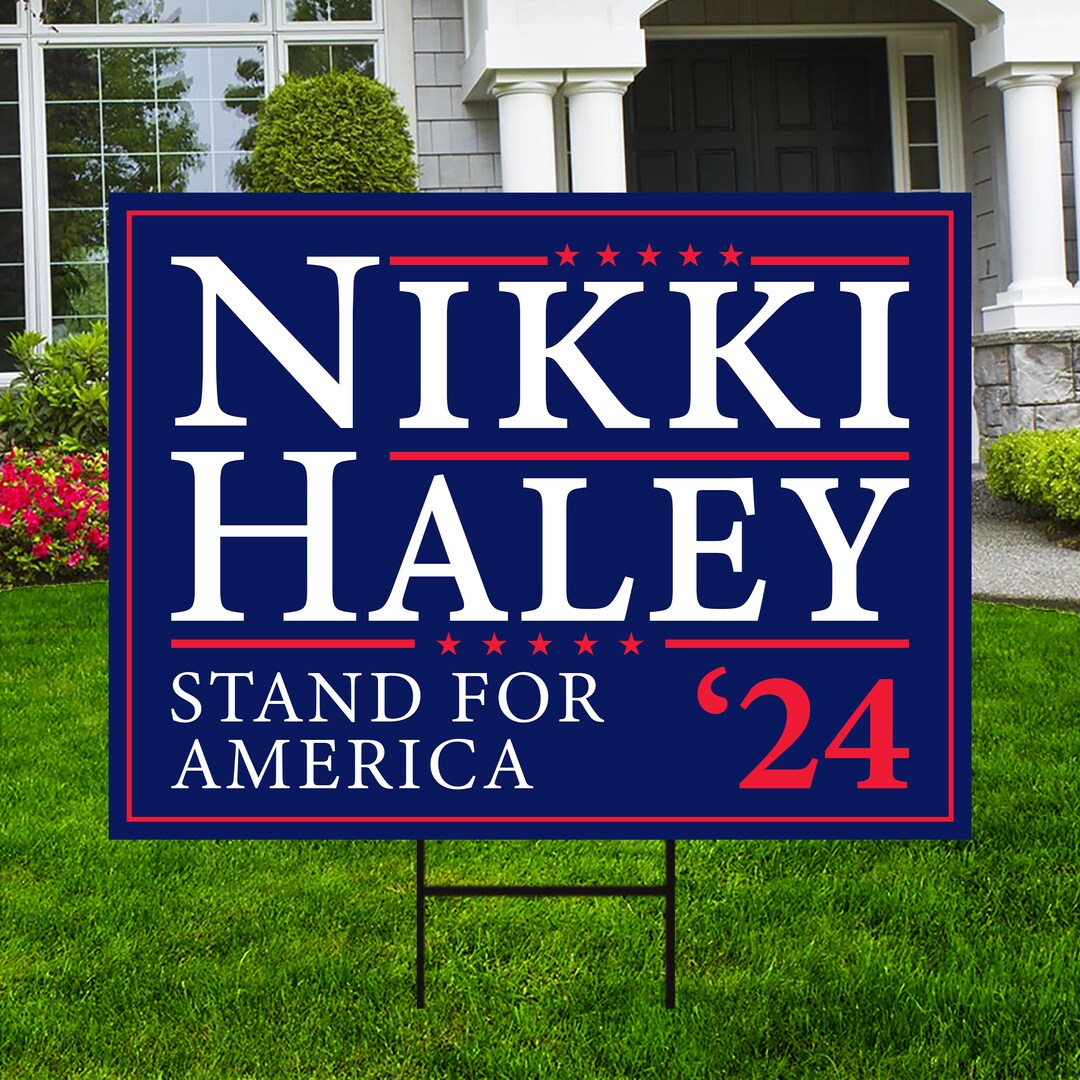 Nikki Haley 2024 Yard Sign Coroplast Nikki Haley for President 2024 ...