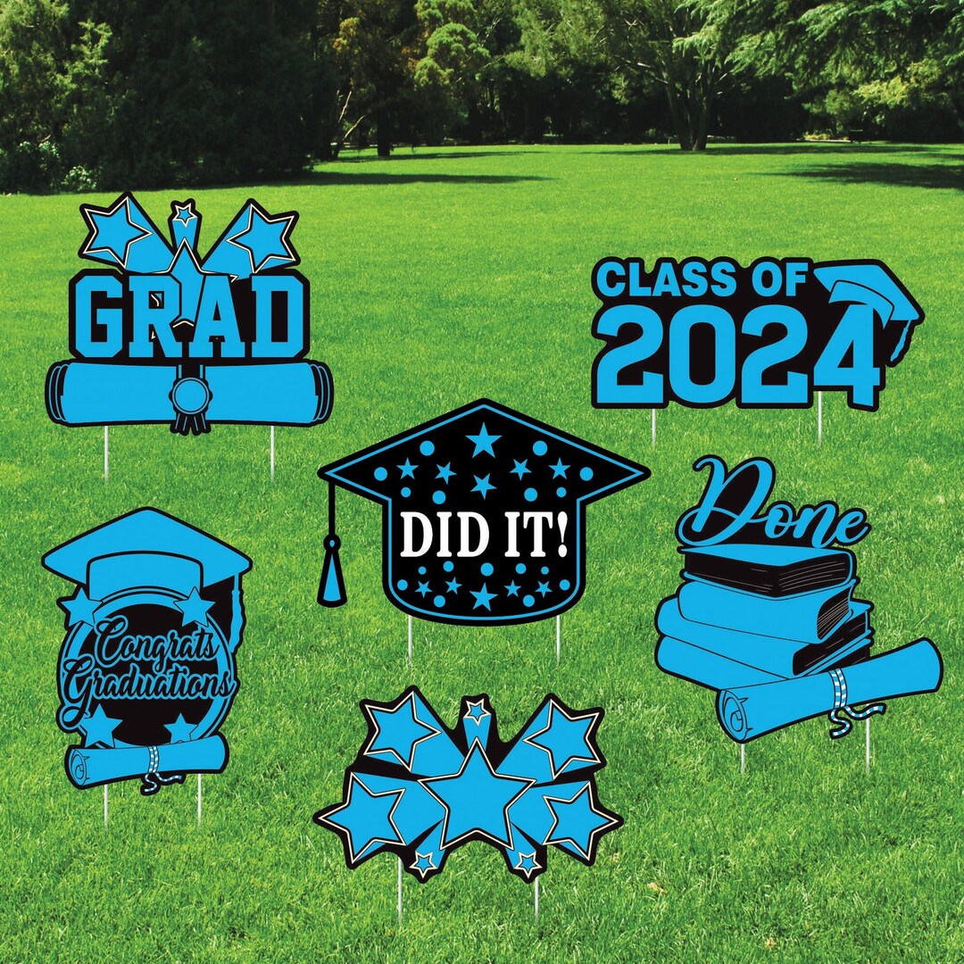 2024 Graduation Yard Sign Cutouts, Graduation 2024 Outdoor Lawn ...