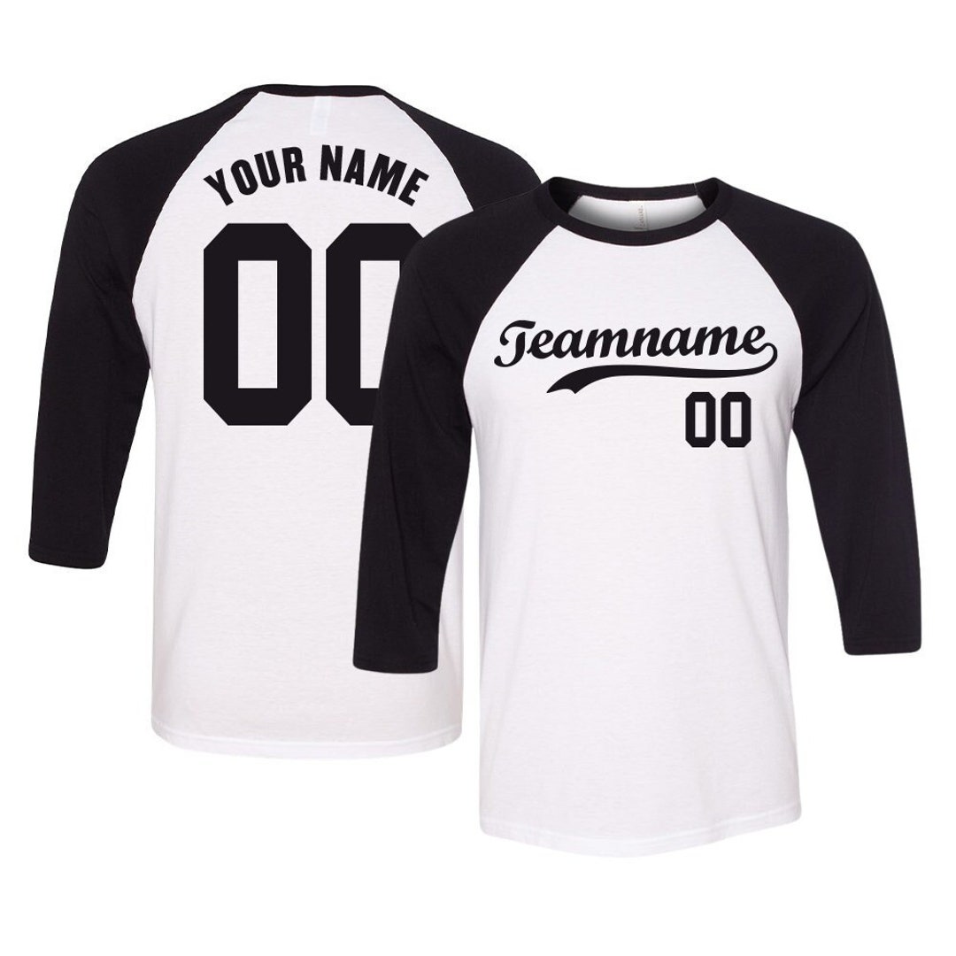 Custom Baseball Raglan Shirt Front-back Print, Personalized Raglan ...