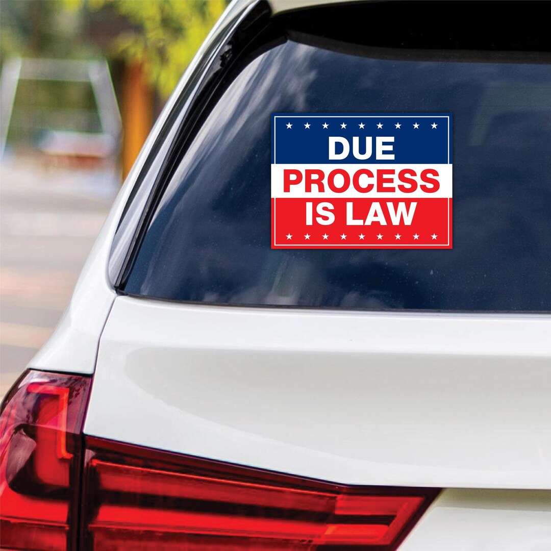 Due Process is Law Vinyl Sticker, Resist Hate Decal, Anti-trump, Resist ...