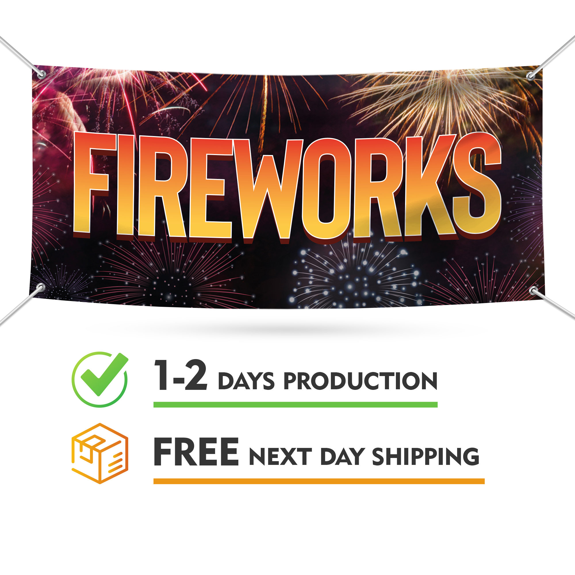 Fourth Of July Fireworks Banner
