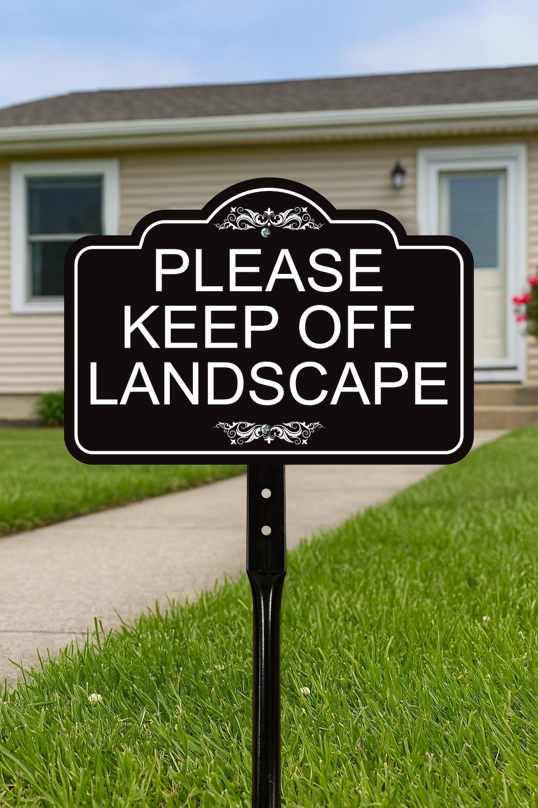 Please Keep off Landscape Yard Sign With 16" Stake, Rust-free Aluminum ...