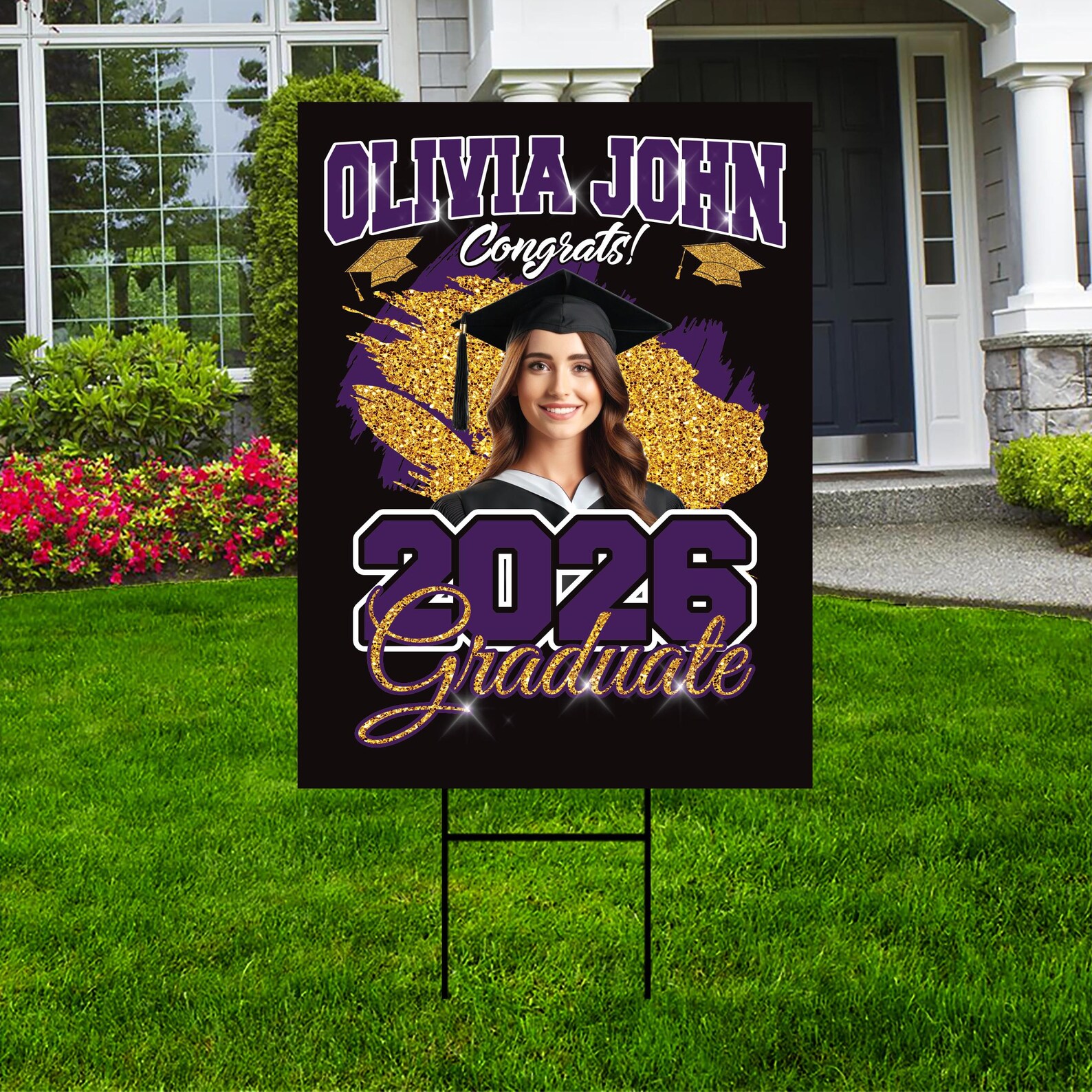 Personalized College Graduation Yard Sign 2026, College Logo Sign ...