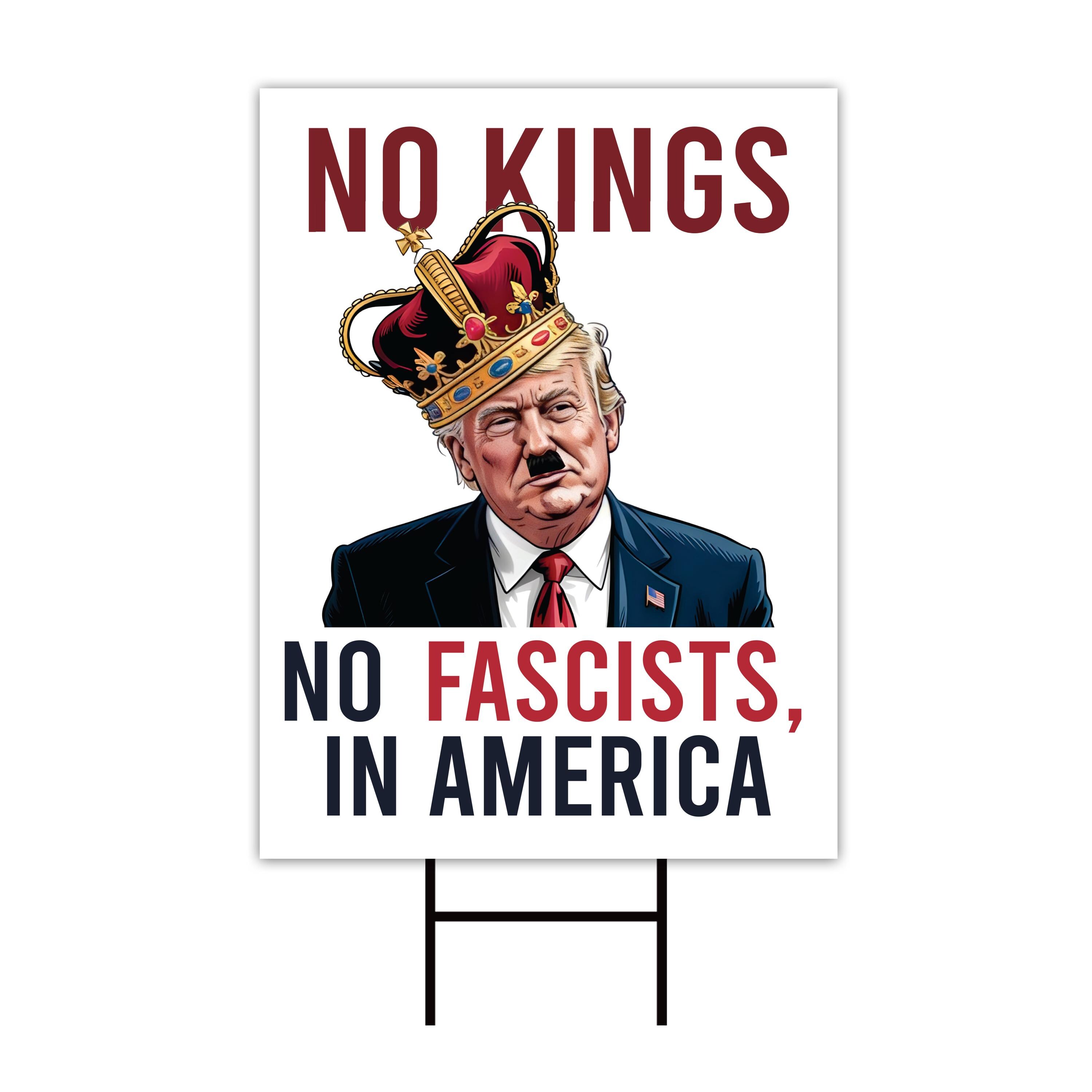 No Kings in America Yard Sign - Resist Hate Lawn Sign, Anti-trump Sign ...