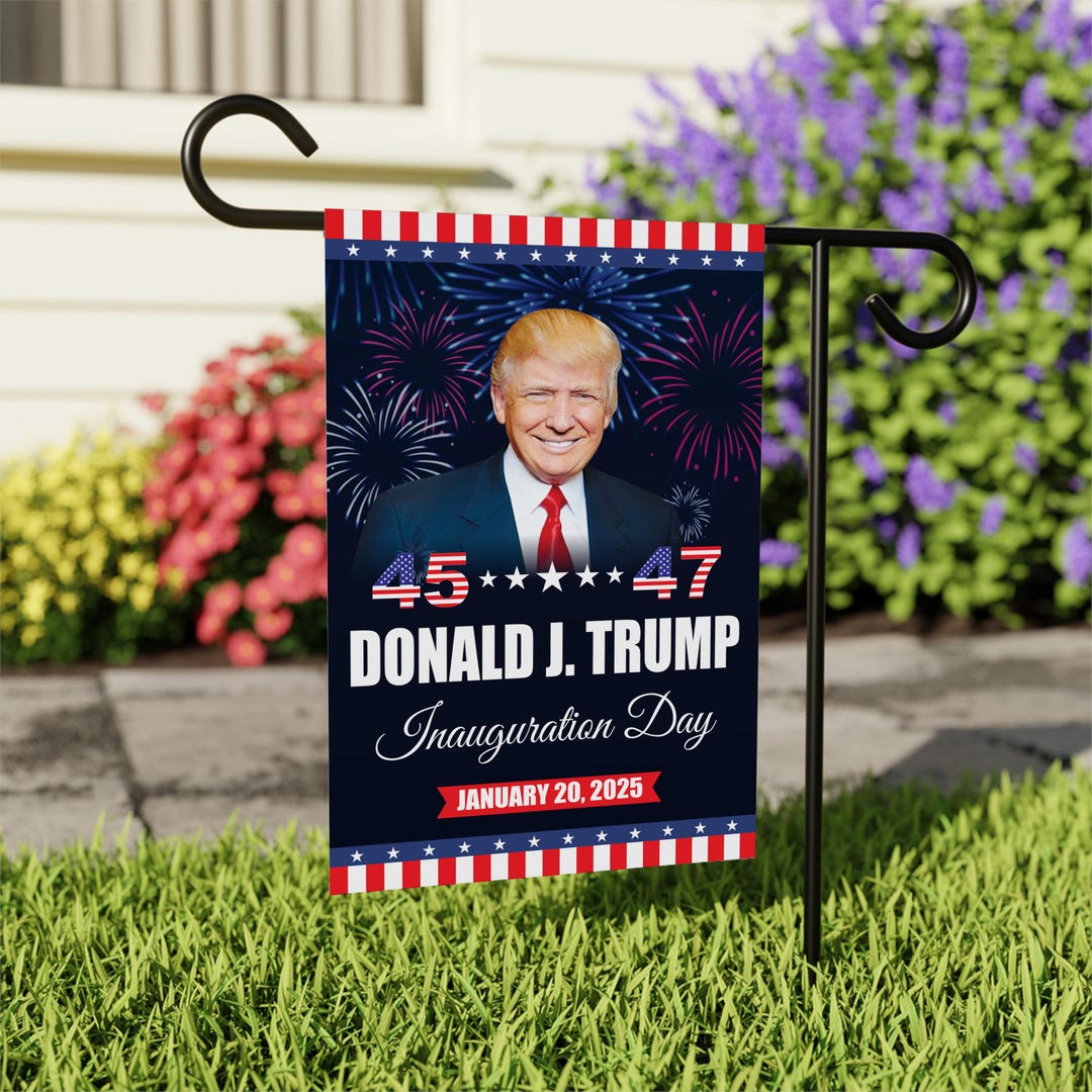 Trump Inauguration 2025 Garden Flag, 12x18 Inch Double Sided, JD Vance ...