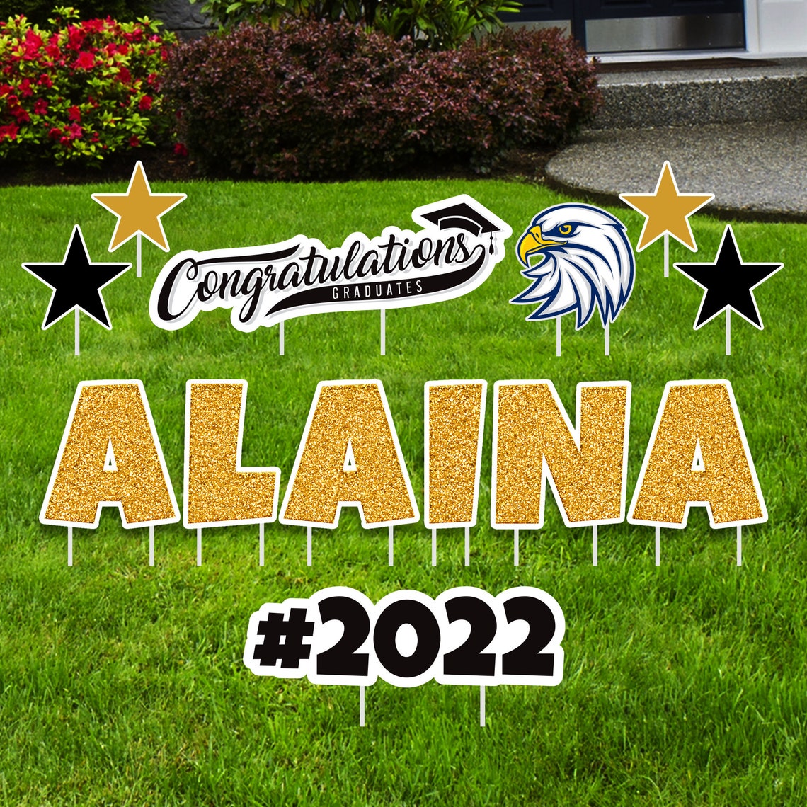 Personalized Graduation Yard Sign Letters 18 Custom - Etsy