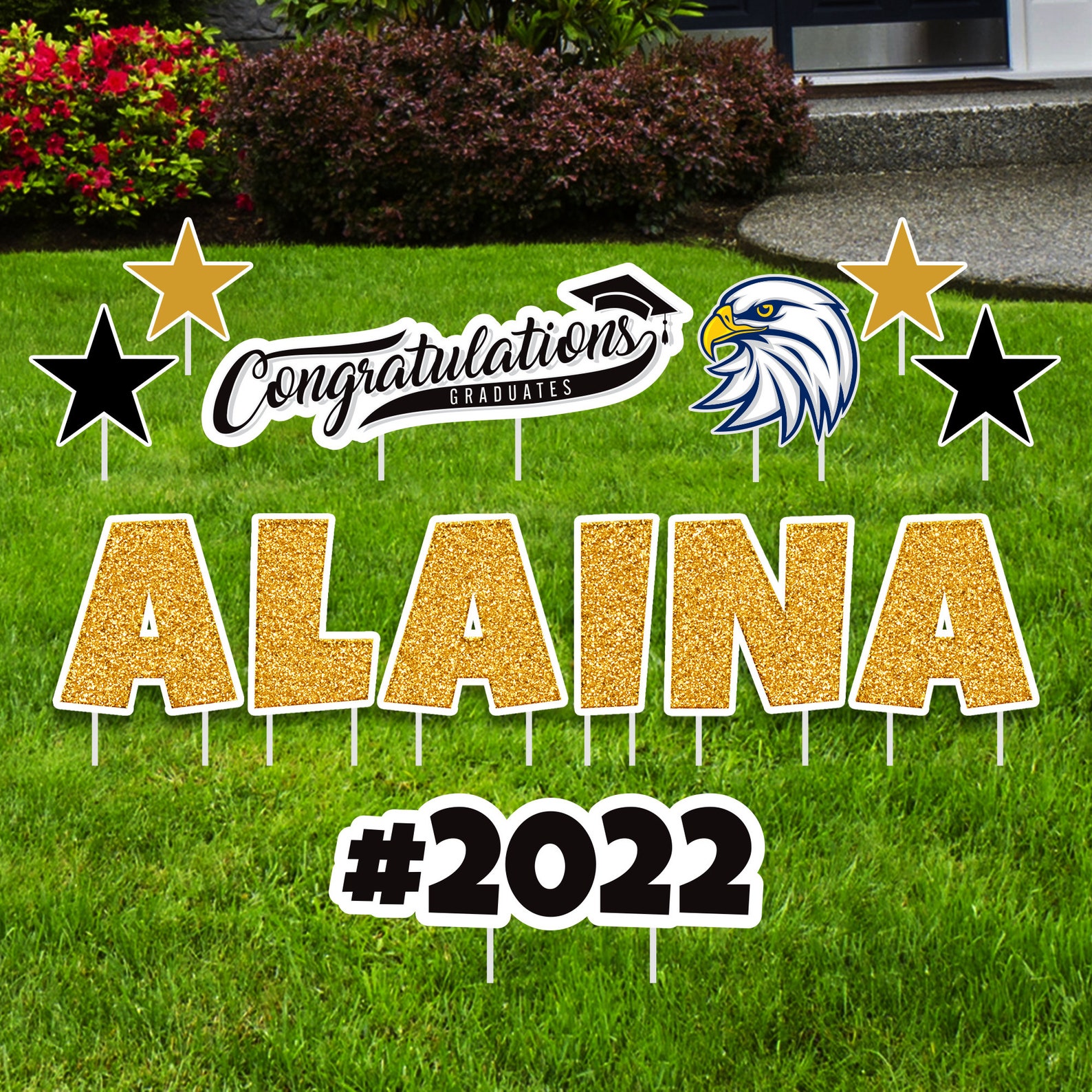 Personalized Graduation Yard Sign Letters 18 Custom - Etsy