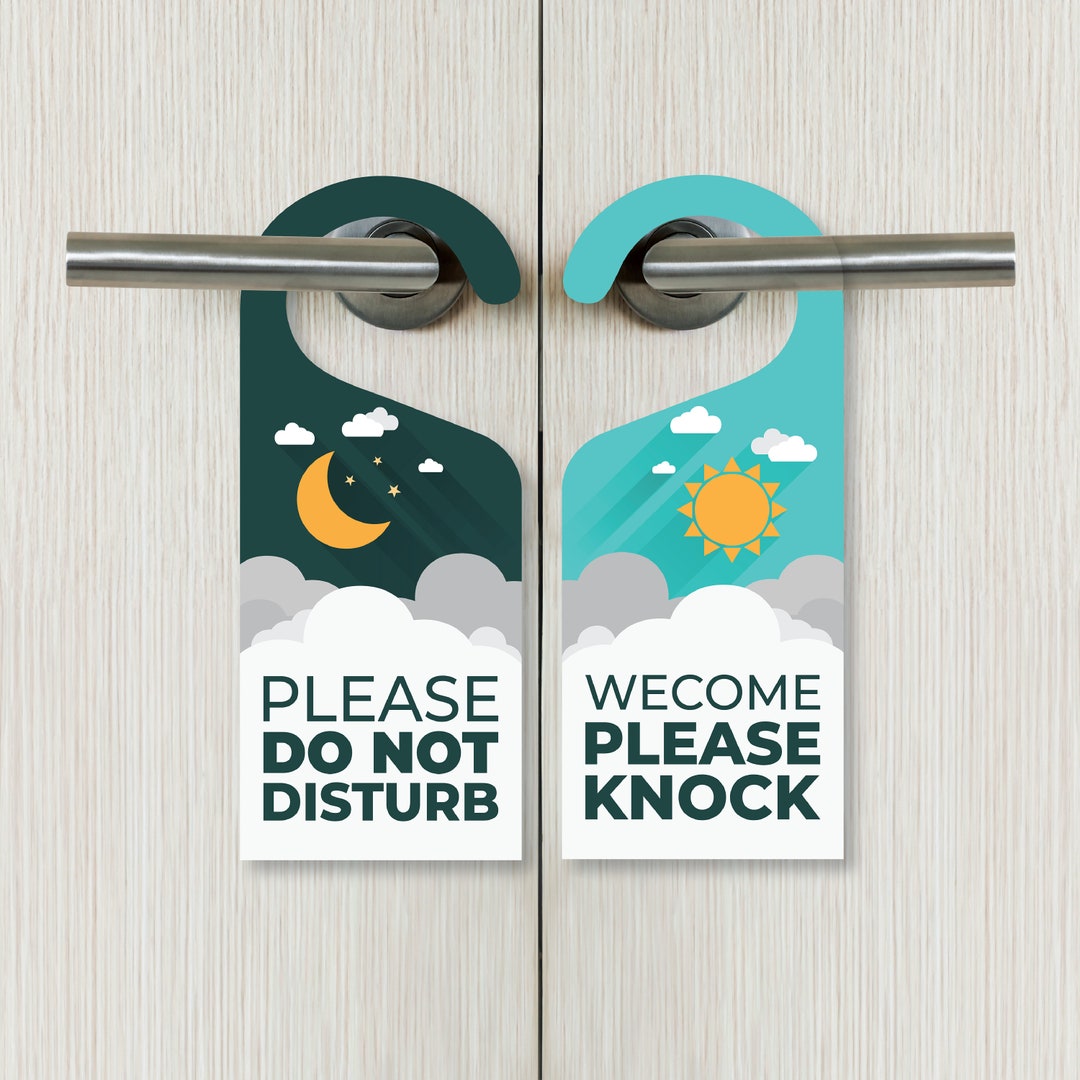 Welcome/do Not Disturb Door Hanger Sign PVC Double-sided Door Knob Hanger for Privacy in Bedroom ...