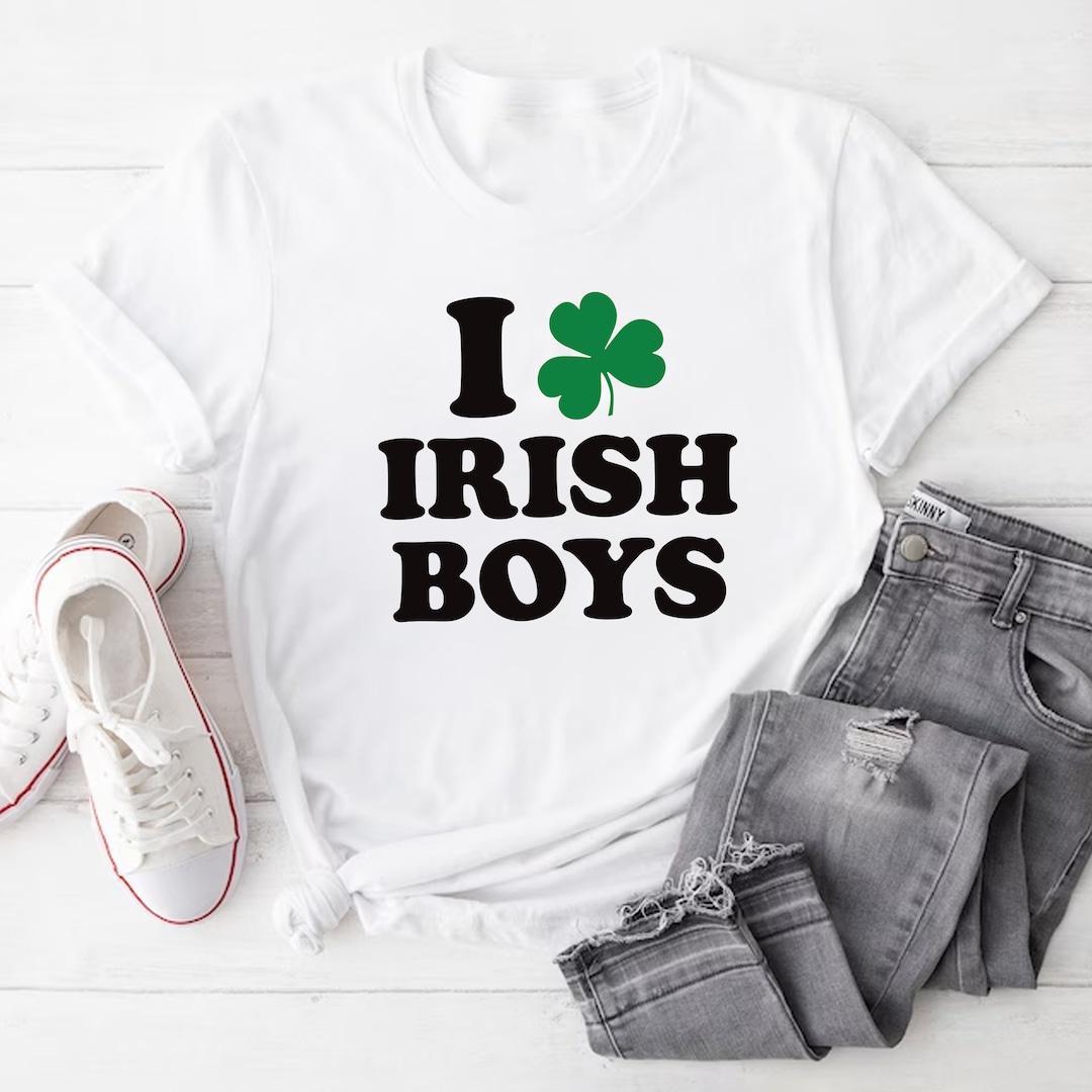 Custom I Love Irish Boys Shirt, Funny St Patricks Day Shirt, Lucky Tee ...