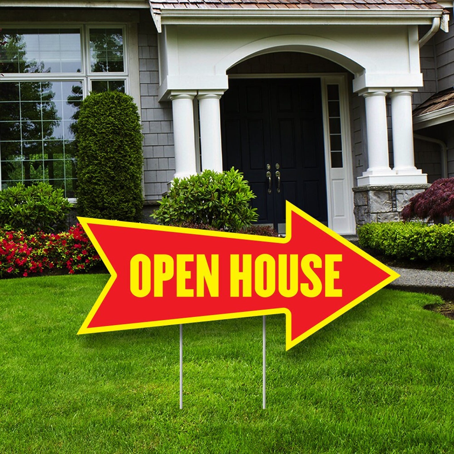 Pack of 2 Open House Yard Signs With Arrows 23 X - Etsy