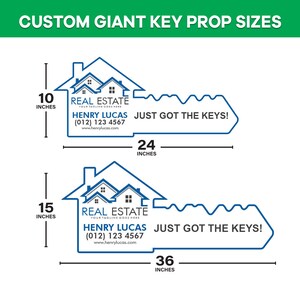 Personalized Real Estate Marketing Key Cutout Sign, Customized Realtor ...