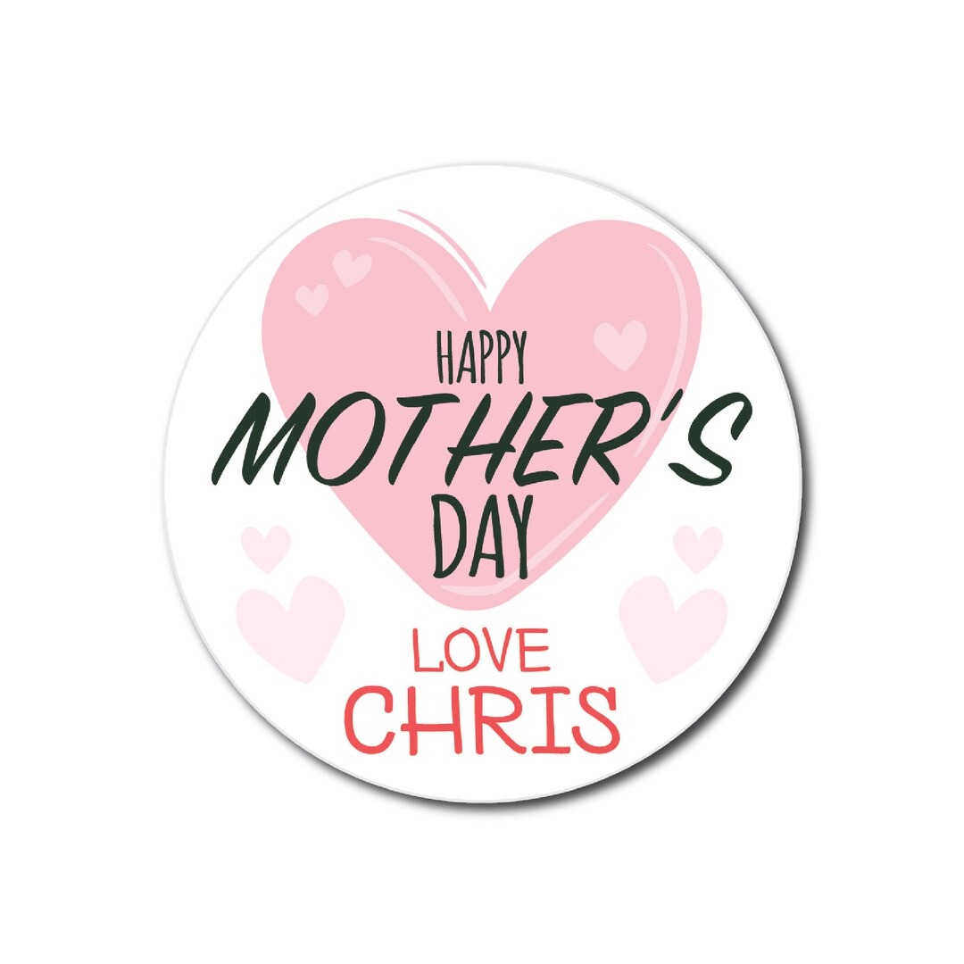 Personalized Mothers Day Stickers, Custom Happy Mothers' Day Stickers ...