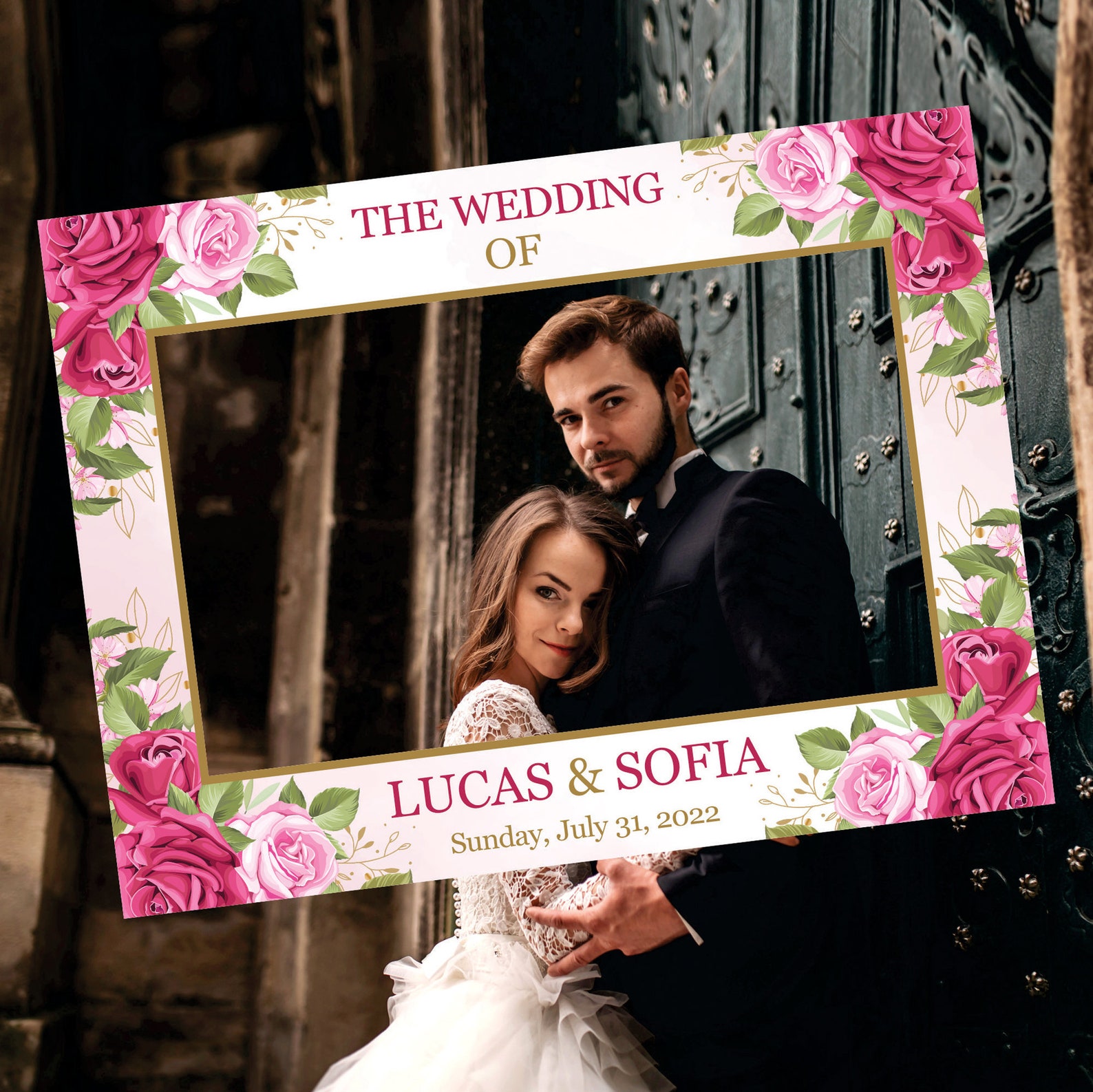 Personalized Wedding Selfie Frame, Wedding Selfie Frame, Photo Booth ...