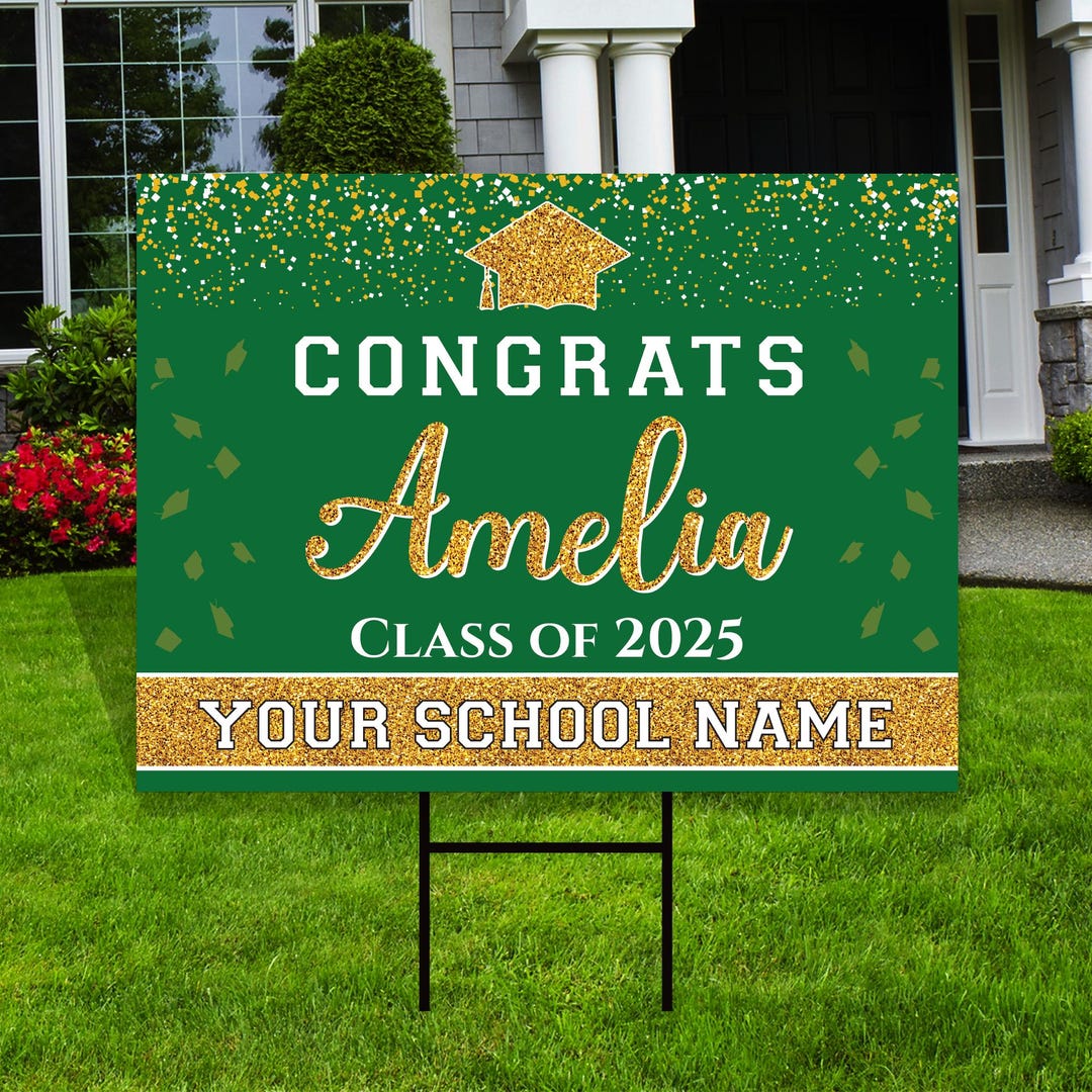 Personalized Graduation Yard Sign 2025, Graduate 2025, Senior Grad Sign ...