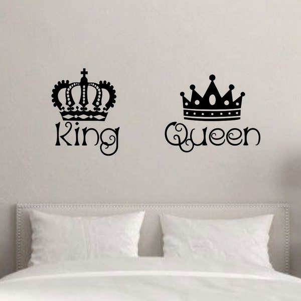 King and Queen Bedroom Wall Signs - Etsy
