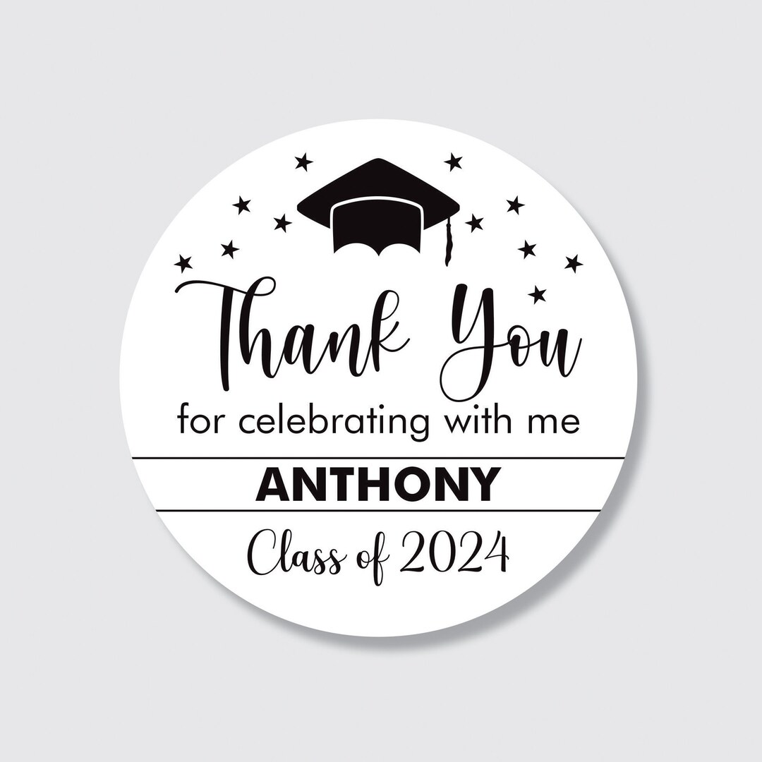 Personalized Graduation 2024 Stickers, Custom Class of 2024 Stickers ...