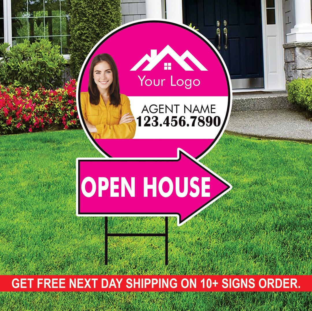Custom Open House Arrow Yard Sign 18 X 24 2 Sided - Etsy