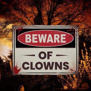 Beware of Clowns Yard Sign, Keep Out Halloween Lawn Decoration, Scary ...