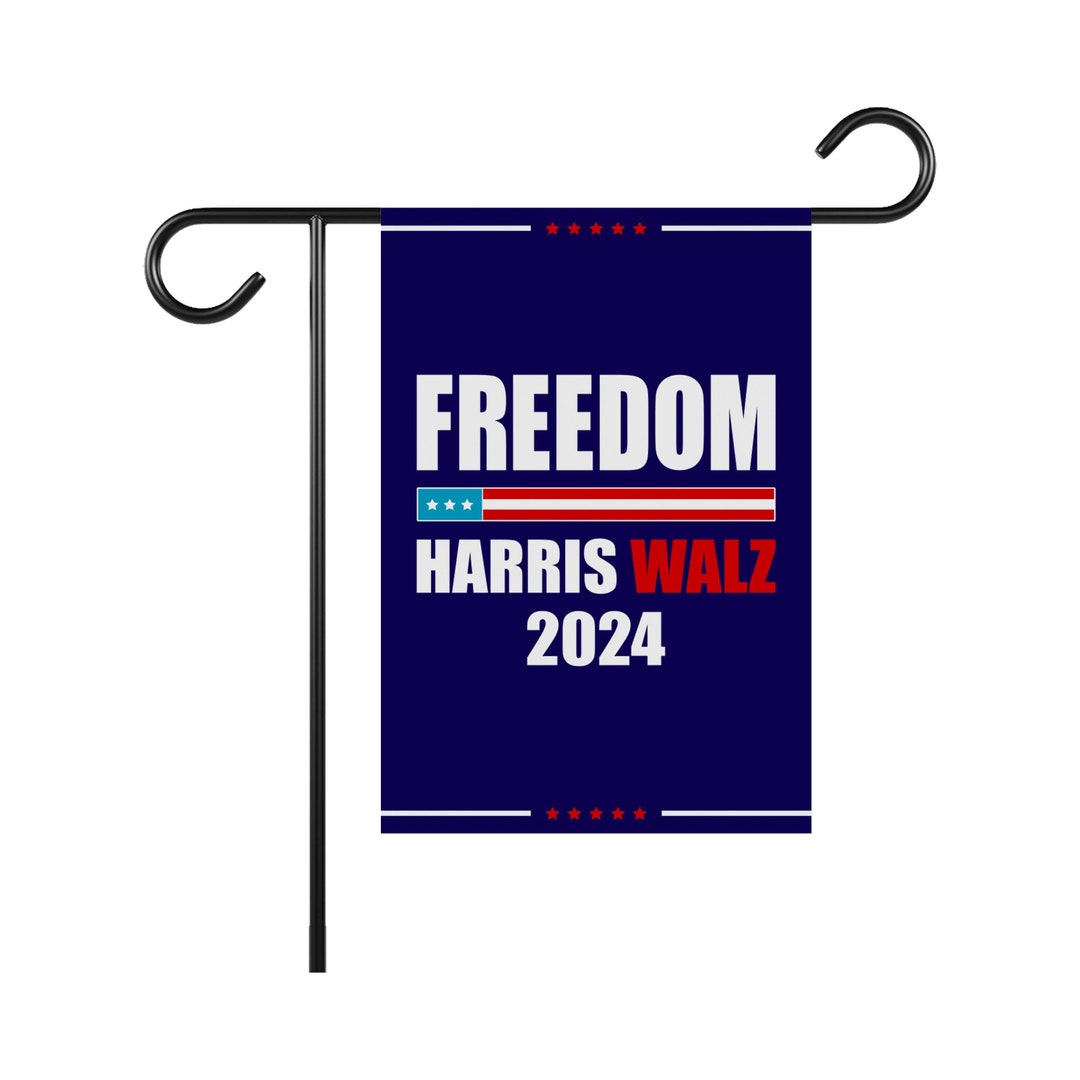 Harris Walz Freedom 2024 Garden Flag 12x18 Inch Double Sided, Childless ...